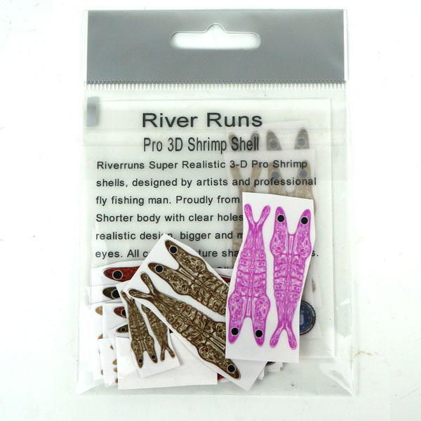 Riverruns 40pcs/Bag Pro 3D Shrimp Shell Super Realistic Fly Tying Material