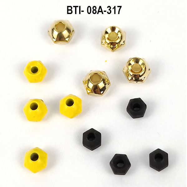 BTI-08A-317: Tungsten Hexagonal Beads