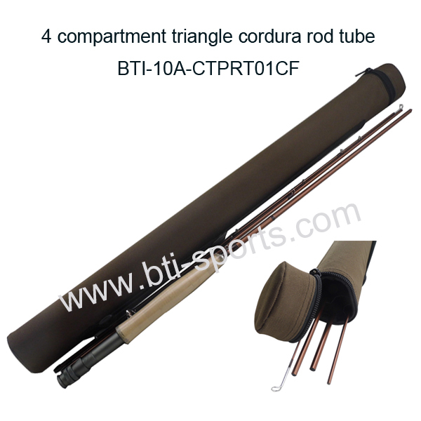 4 compartment triangle cordura rod tube