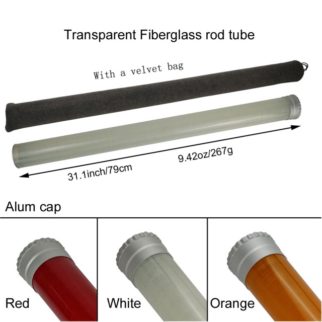 Transparent fiberglass rod tube