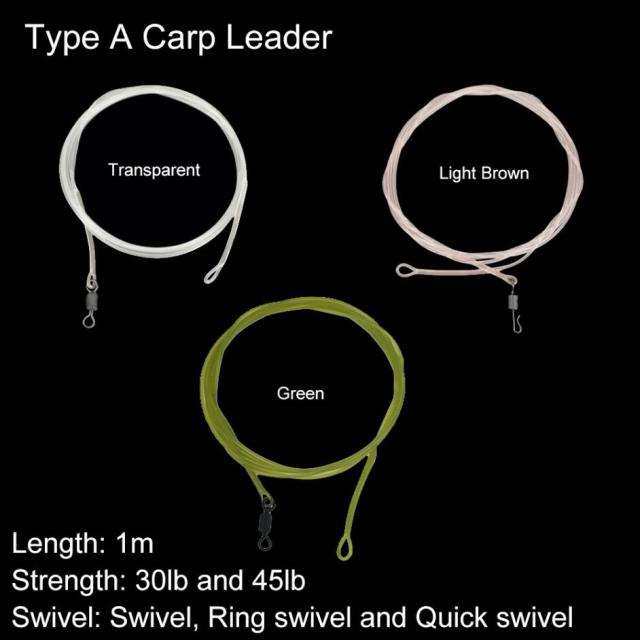 In stock Type A PVC Transparent Carp Leader Fishing Line