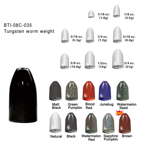 BTI-08C-035: Tungsten worm/bullet weight