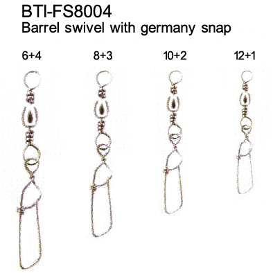 Barrel swivel with germany snap