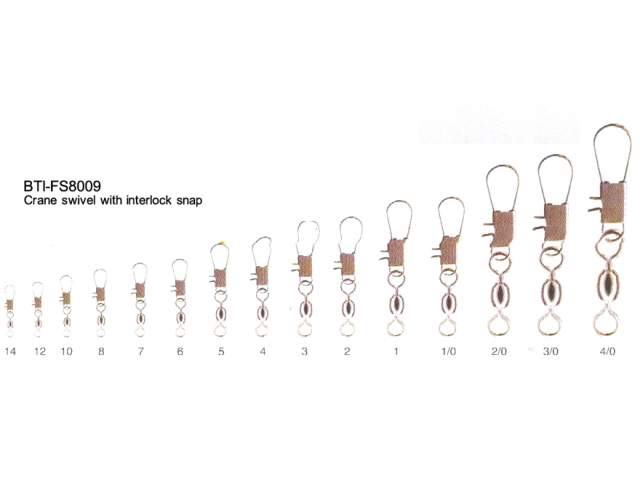 Crane swivel with interlock snap