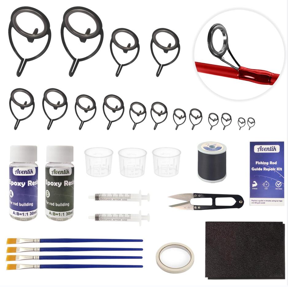 Fishing rod repair kit - Casting rod guide kit