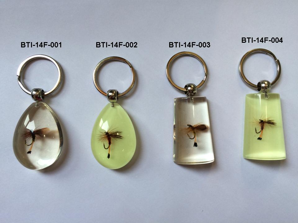 Key ring with fly insert