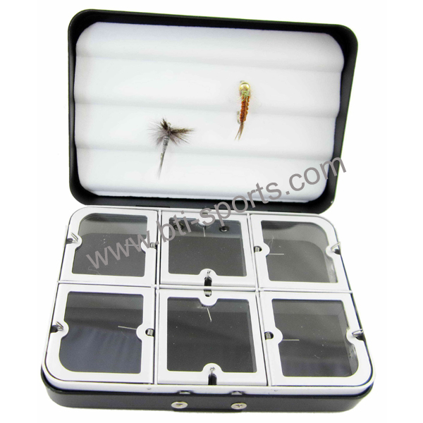BTI-1300-6WR Mini size 6 compartments & ripple foam fly box
