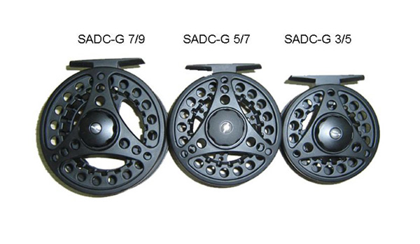 02B-SADC-G Super large arbor alum die casting fly reel