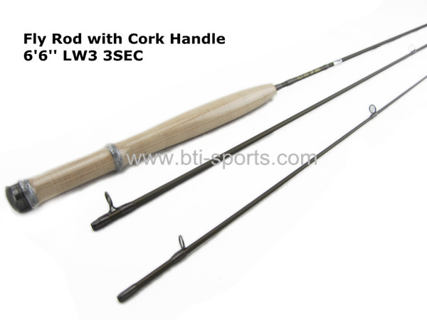 Fly rods with cork handle