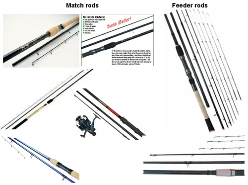 Match & feeder rods