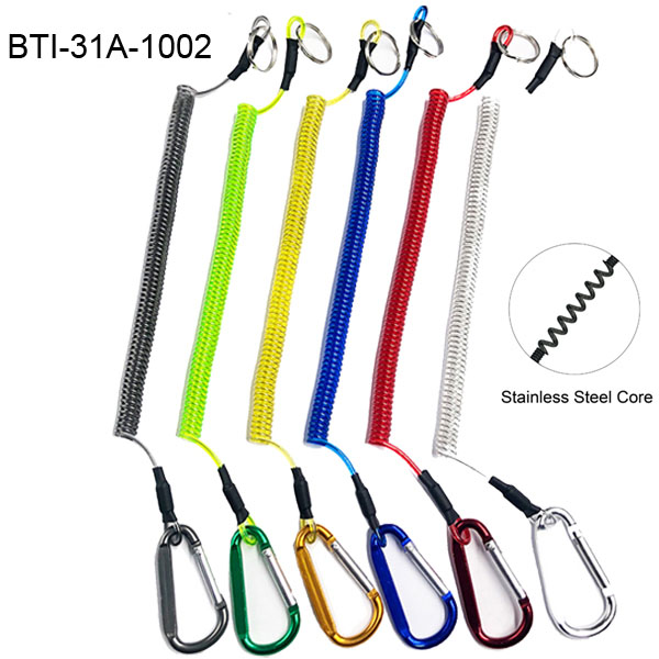 BTI-31A-1002 Colorful Stainless Steel Core Spring Coil Keychain