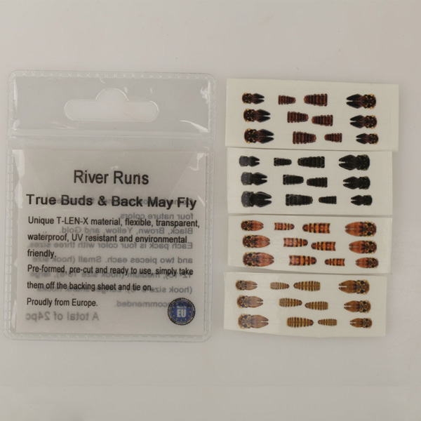 Riverruns Realistic Flies 24pcs/Bag May Nymph Flies Bud Back 4 Color 3 ...