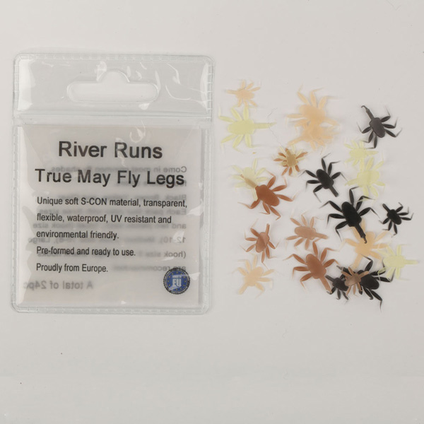 Riverruns Realistic Flies 24pcs/Bag May Fly Nymph Leg Fishing 4 Colors ...