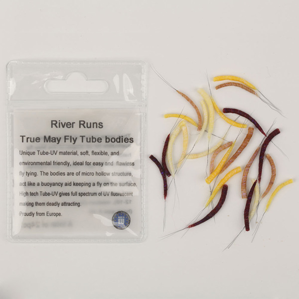 Riverruns Realistic Flies 24pc/Bag UV Flies May Fly Dry Tube Body 4 ...