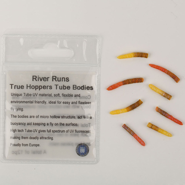 Riverruns Realistic Flies 8pcs/Bag UV Flies Hopper Tube Body 2 Color 2 ...