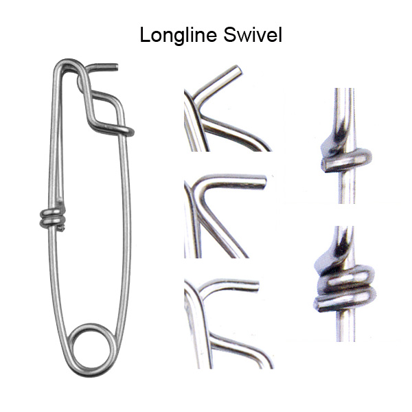 Stainless steel longline snaps