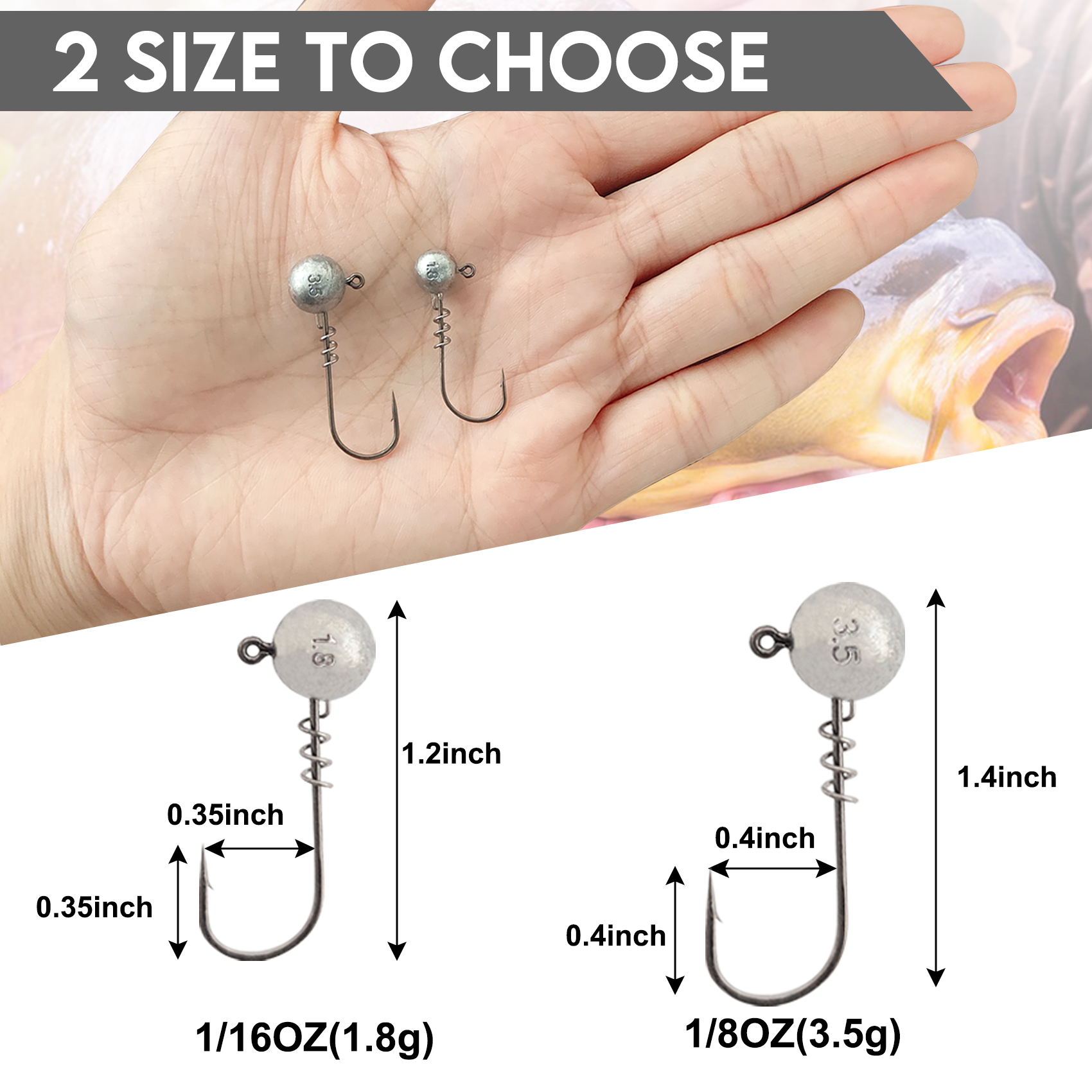 Uncoated Spring Lock Crappie Jig Heads