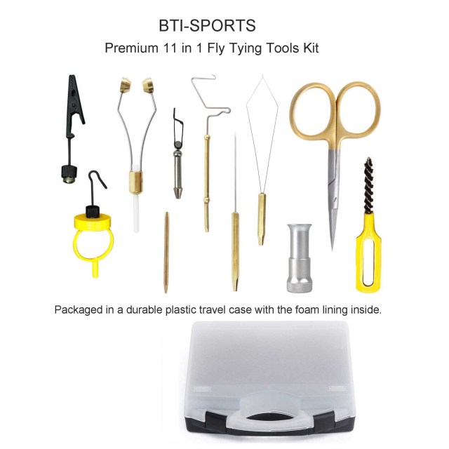 BTI-09E-6300 Premium Fly Fishing Complete Tying Tool Kit