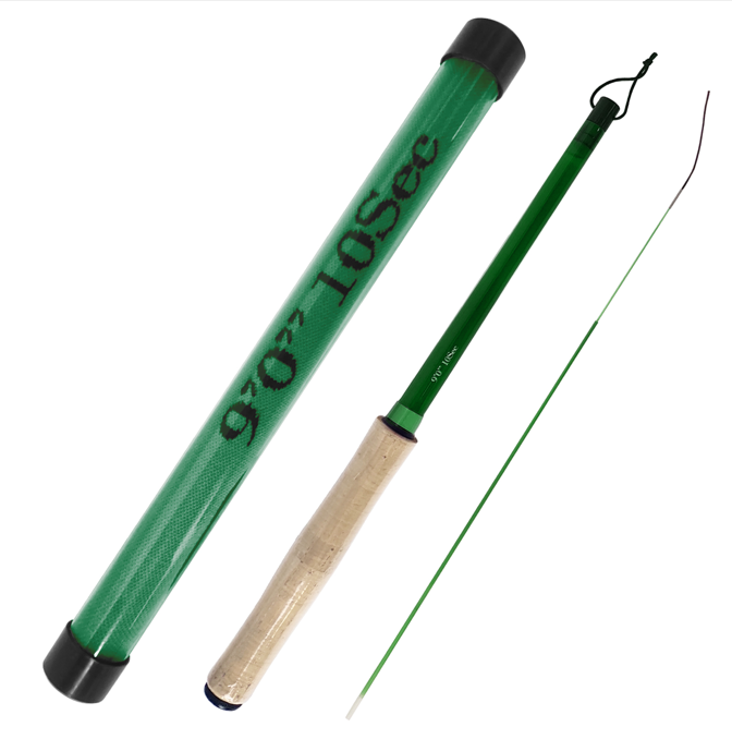 S Fiberglass tenkara rod with slim cork handle