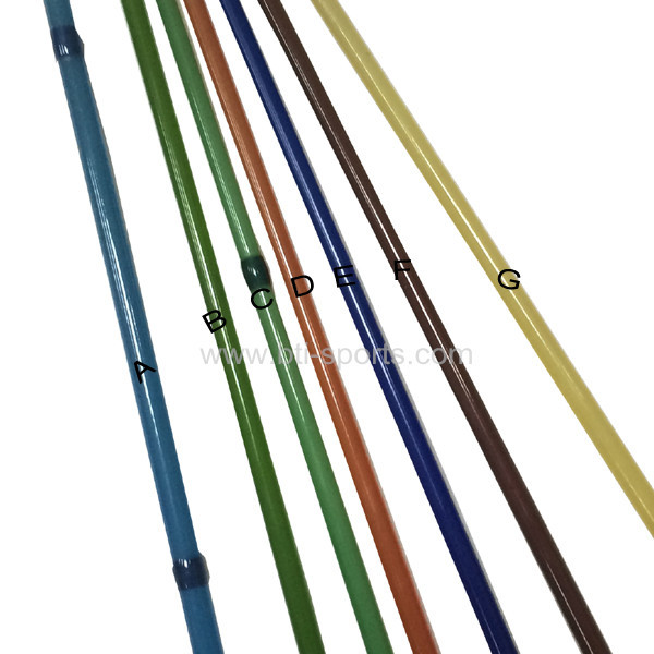 Colour chart for fiberglass fly rods