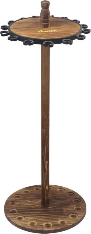 BTI-09E-3155 Wooden Round Rod Rack to Hold 15pcs Rods