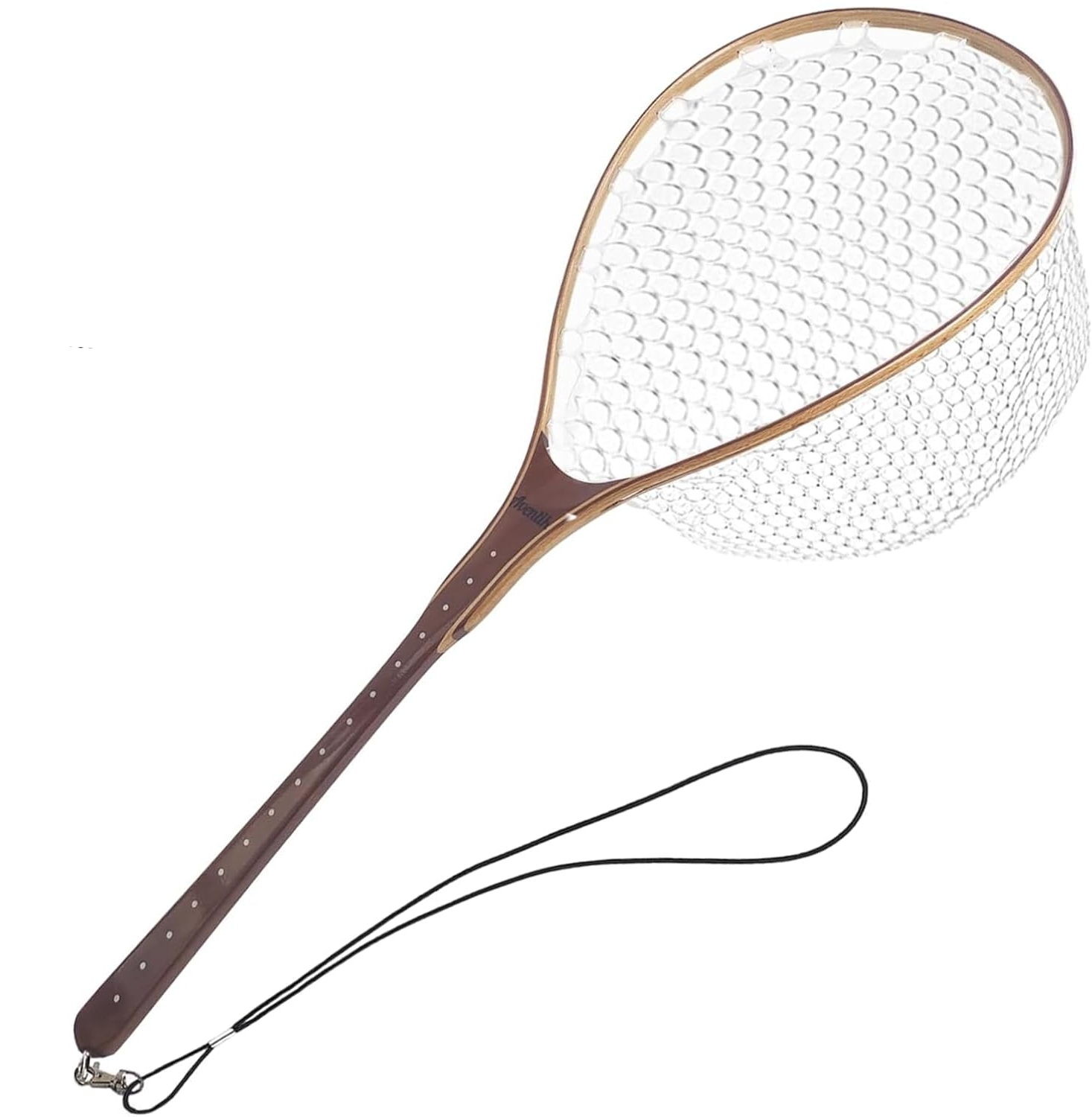 03G-A14 Traditional Trout Long Handle Wooden Net With Scale