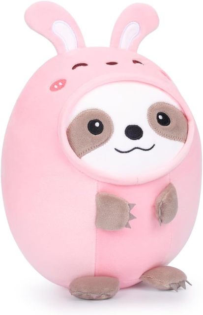 Cute Sloth Rabbit Plush Pillow 8" Bunny Sloth Stuffed Animal