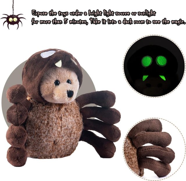 Teddy Bear Plush Spider Stuffed SkeletonToy with Flippable Hats Gifts