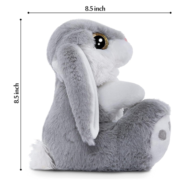 8.5" Easter Plush Bunny Rabbit Stuffed Animals Pink Grey