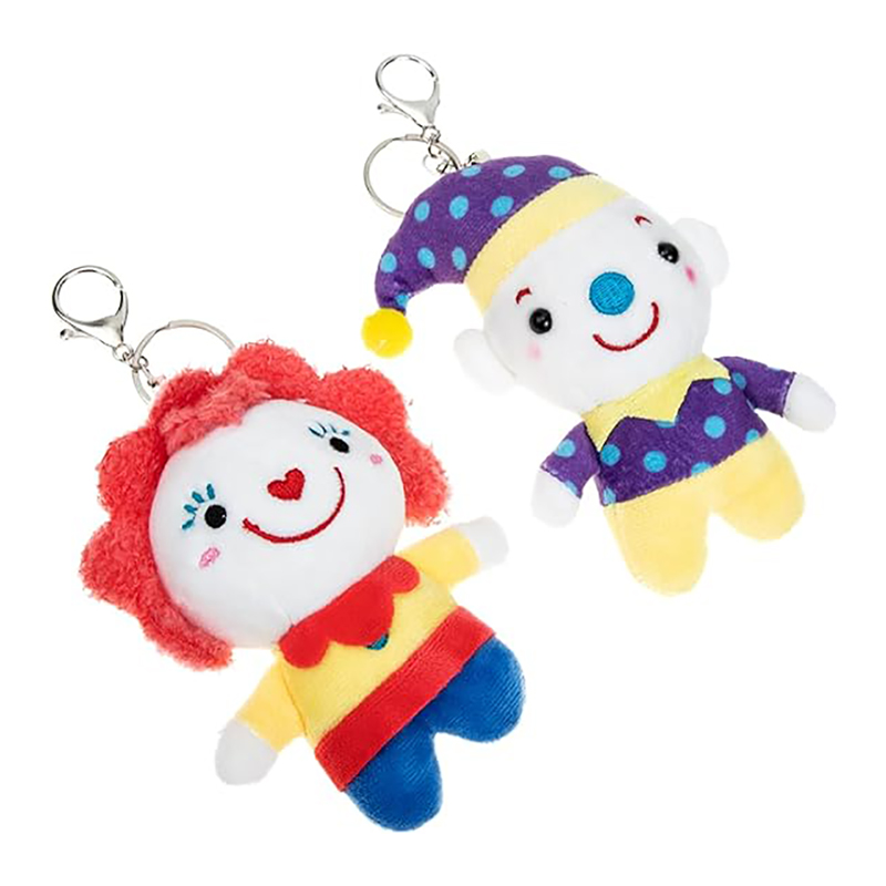 Clown Plush Keychain Clown Figure Cute Animal Toys Stuffed Doll