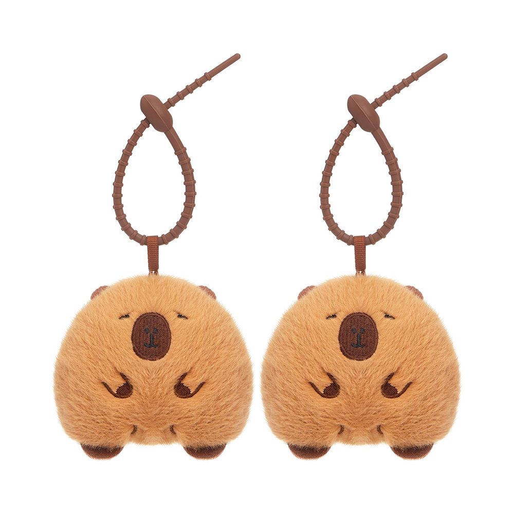 2 Pcs Capybara Plush Keychain Toy Realistic Capybara Stuffed Animals Toy
