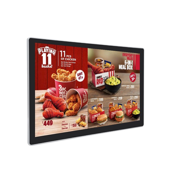 Wall Mount Restaurant Lcd Digital Menu Screen
