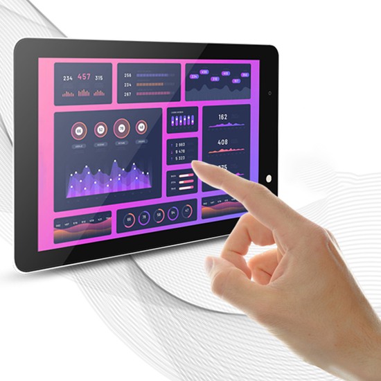 8 Inch Wall Mount Touch Screen Monitor Android Poe Display