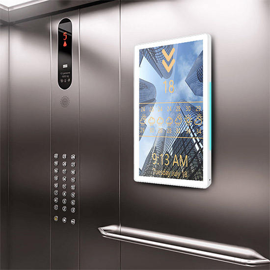 Touchscreen Anti-Theft Digital Elevator Advertising Monitor Display