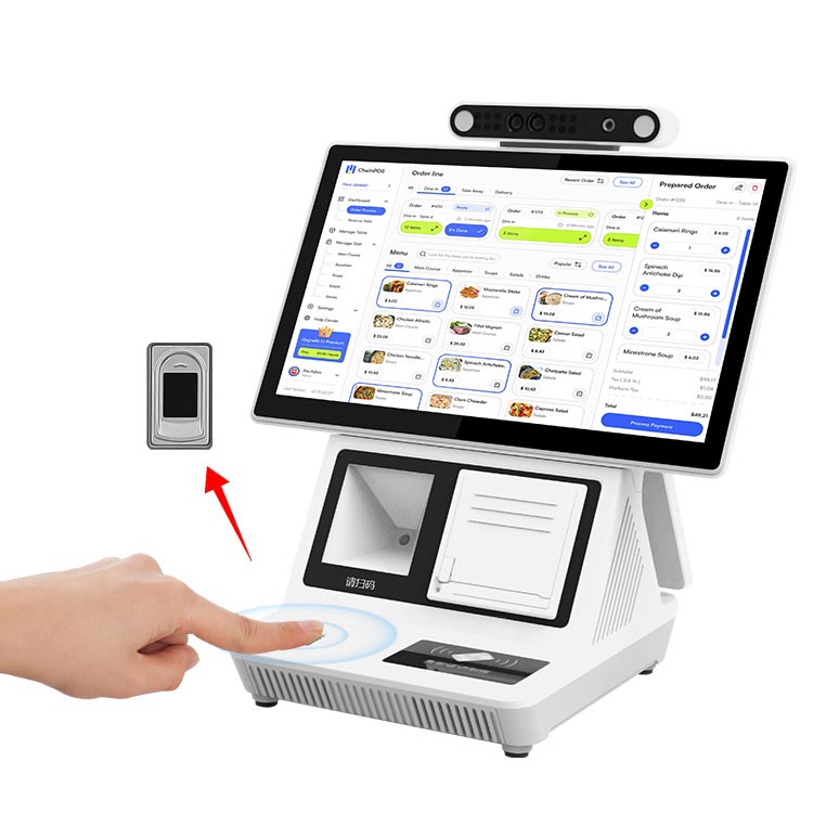 Smart Touch Screen Hotel Biometric Check In Terminal Kiosk