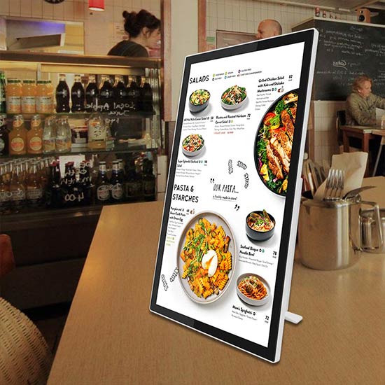 14 Inch Desktopo Digital Advertising Signage Screen Restaurant Menu Tablet