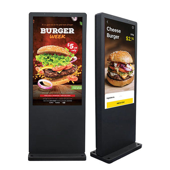 outdoor digital menu display boards for restaurant