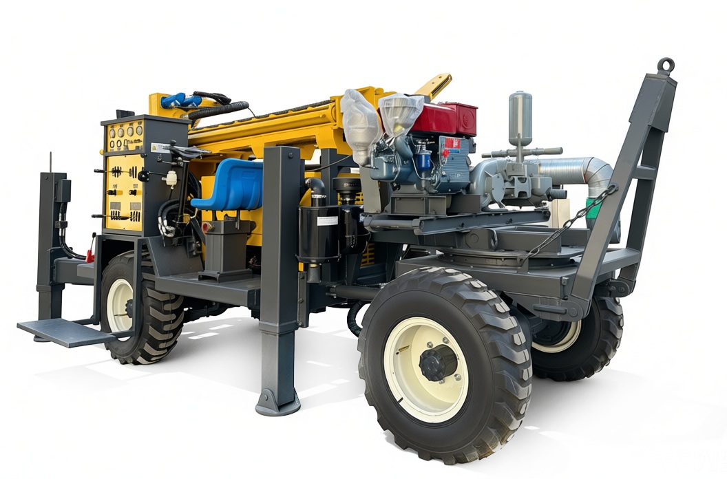 Compact Four-Wheel Water Well Drilling Rig YKT-200 Supports Rural Water ...