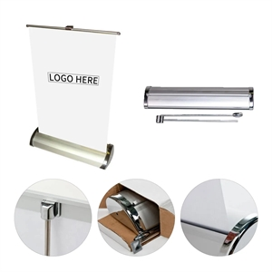 Retractable Table Top Mini Roll Up Banner - A4 Size