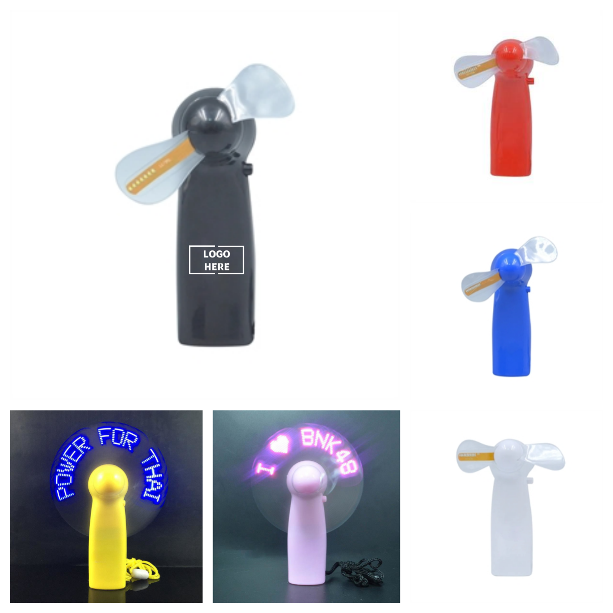 Portable Flashing Fan with LED Display