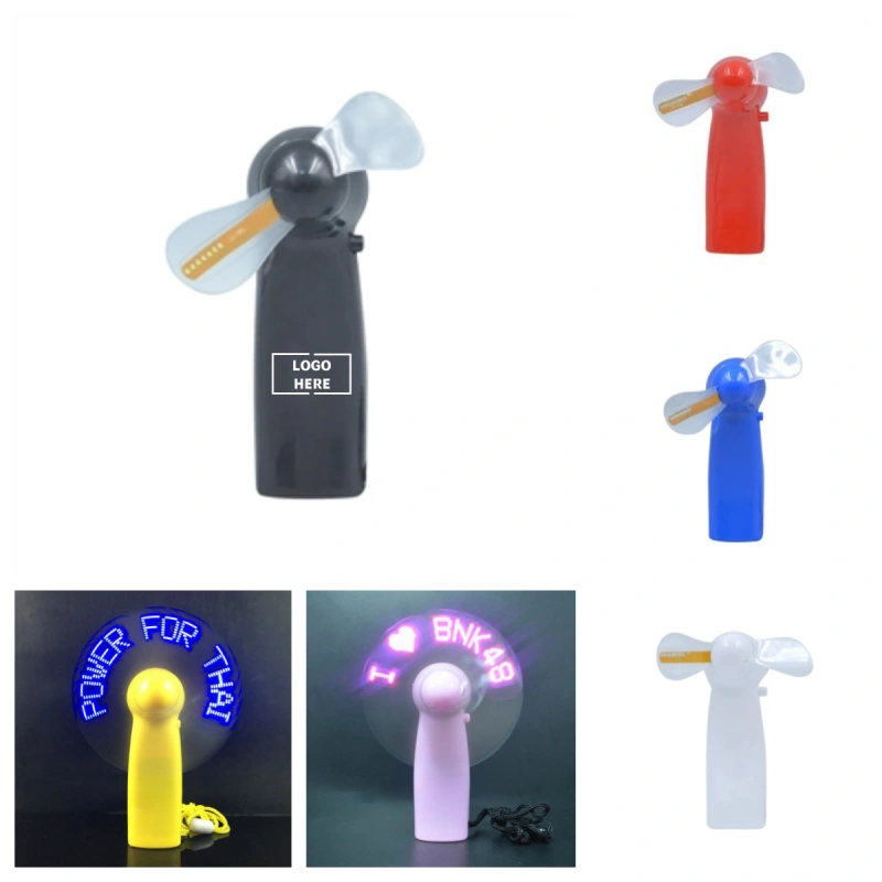Portable Flashing Fan with LED Display