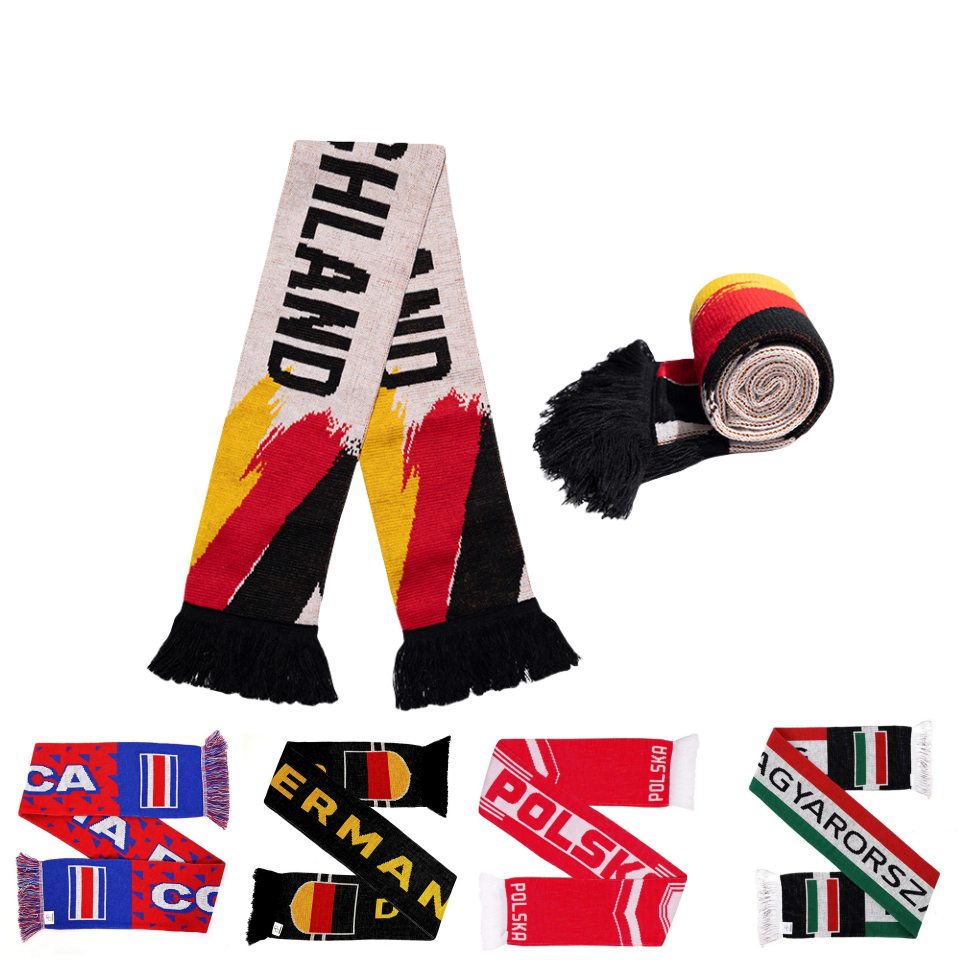 Knitted Stadium Scarf W/ Fringe