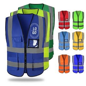Custom Reflective Safety Vest With Pocket
