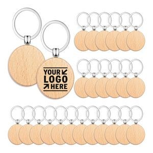 Natural Wood Slices Keychain Blanks for Laser Engraving