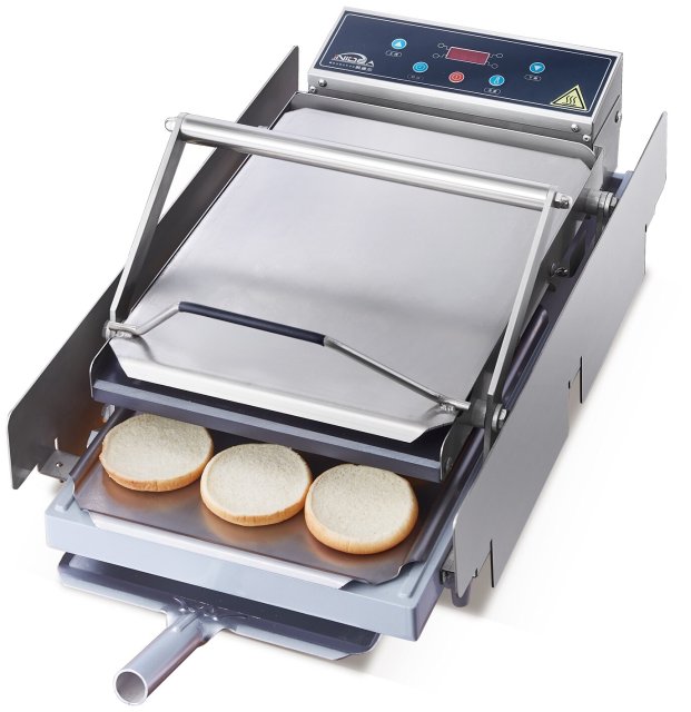 Computer version of cast aluminum burger machine