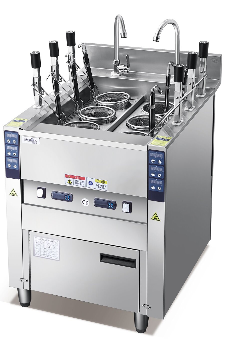 Electronic temperature control automatic lifting noodle cooker