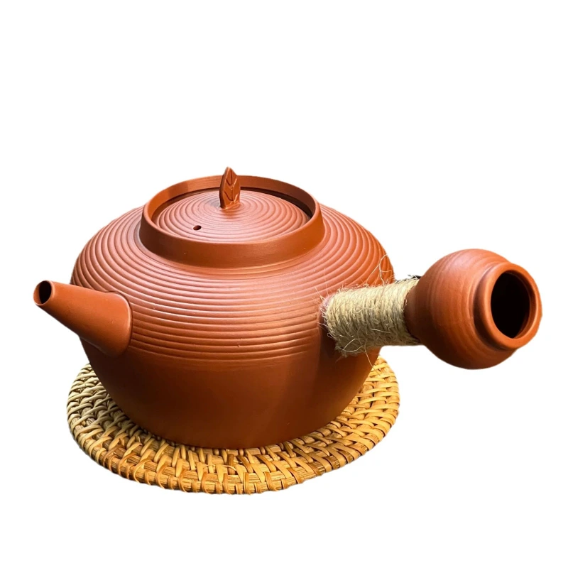 red mud sand pot boiling water with a jumping lid pot half-line round ...