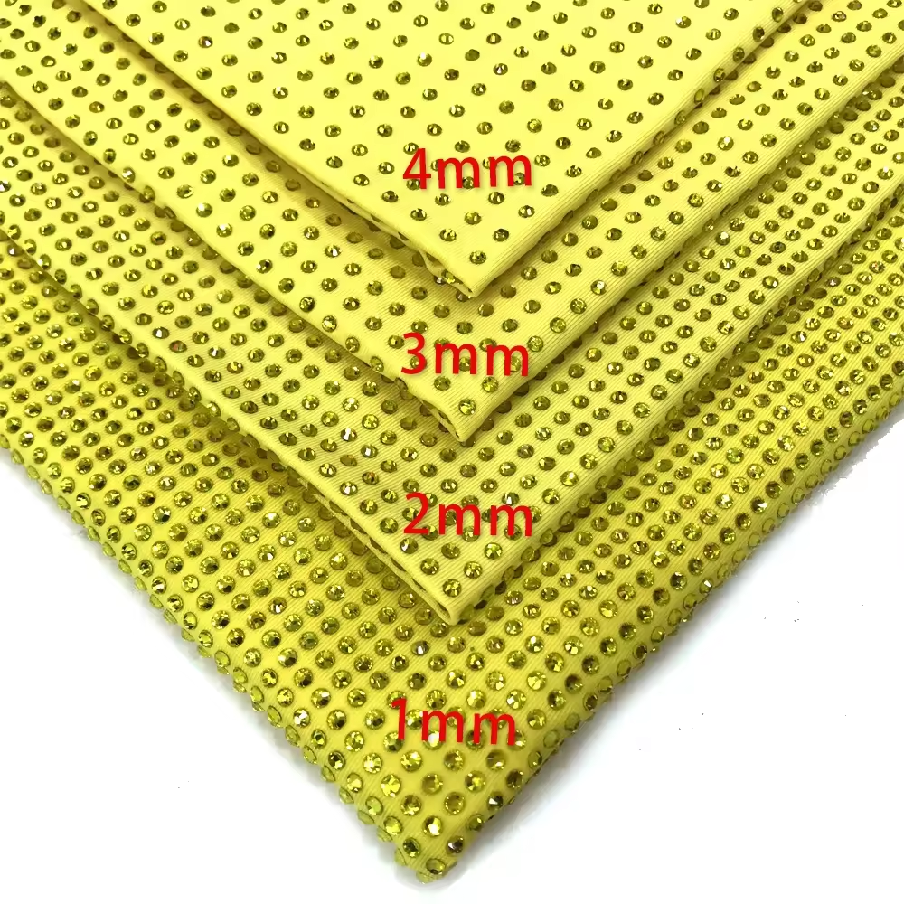 Horae - Rhinestone space size chart for custom bedazzled fabric