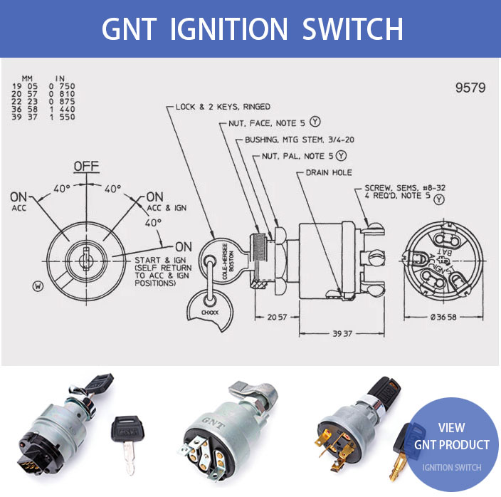 Ignition Switch CASE JCB New Holland NH 701 80184 70145500 50988 ...