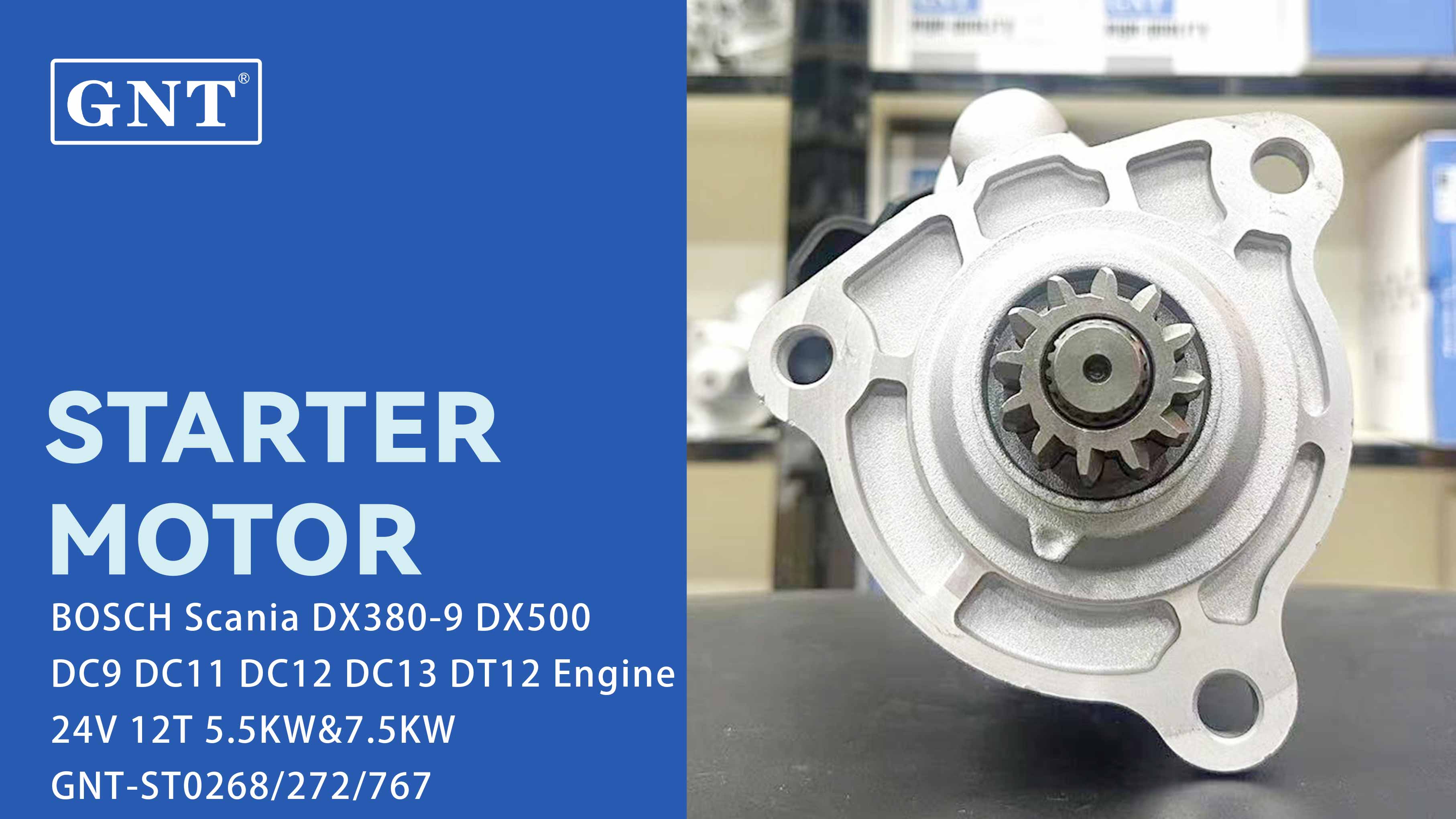 24V 12T Starter Motor compatible with Scania DC9 DC11 DC12 DC13 Engine ...